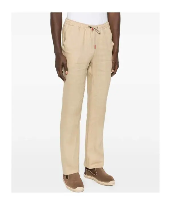 Kiton Drawstring Waist Trousers - Nude