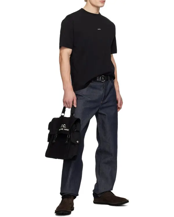 A.p.c. Recuperation Foldover Messenger Bag - Black