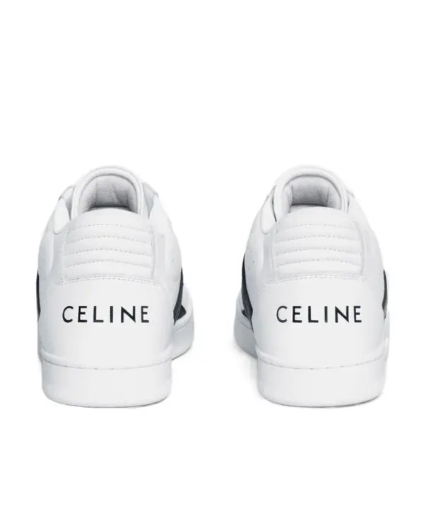 Celine Ct-02 Mid Sneaker With Scratch In Calfskin Patent Glitter