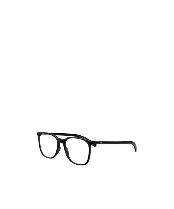 Montblanc Eyewear Logo Plaque Square Frame Glasses - Black