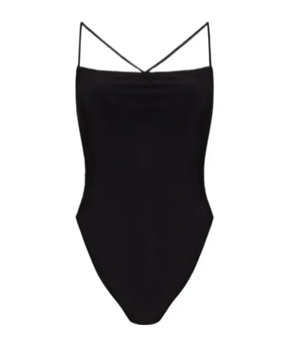 Tory Burch Spaghetti Strap One-piece Swimsuit - Black
