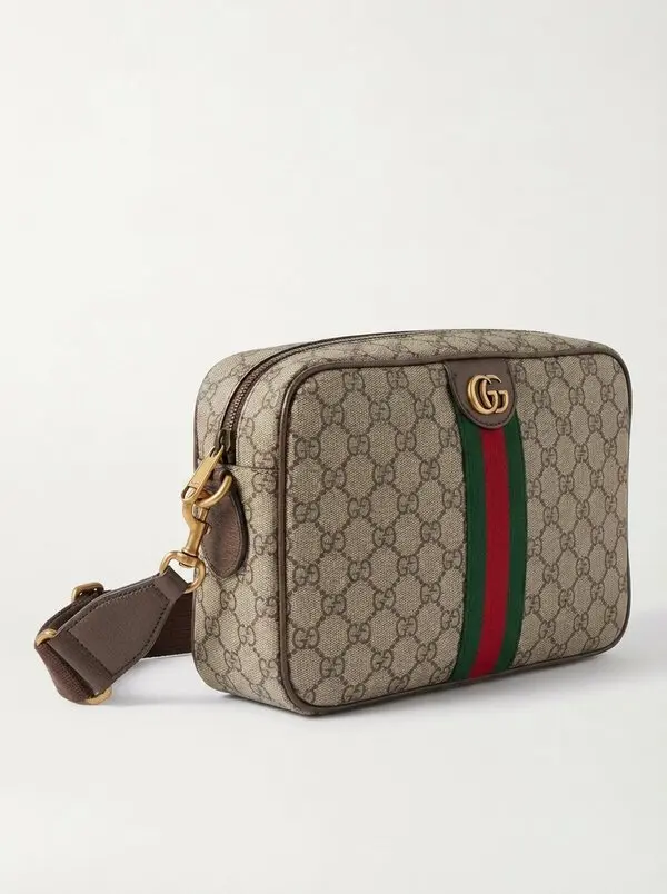 Gucci Ophidia Medium Crossbody Bag - Beige And Dark Brown