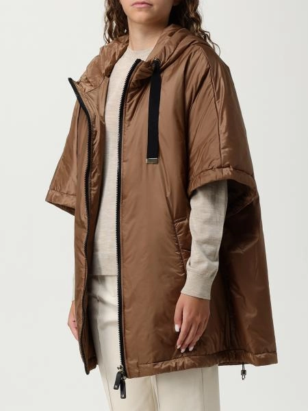 Max Mara Greenci Zip-up Padded Cape - Brown