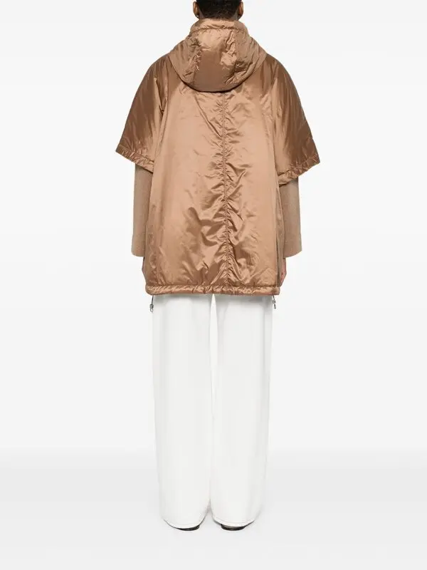 Max Mara Greenci Zip-up Padded Cape - Brown