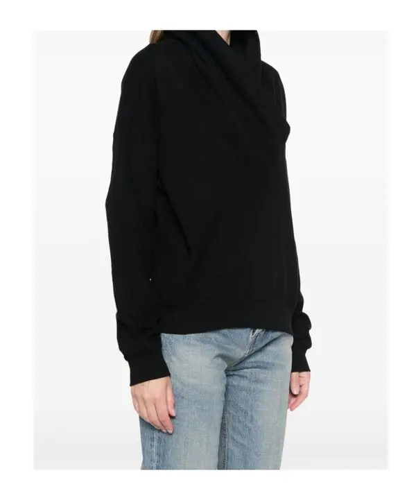 Saint Laurent V-neck Drop Shoulder Hoodie