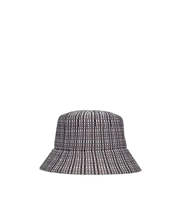 KANGOL Plaid Fisherman Hat - Gray