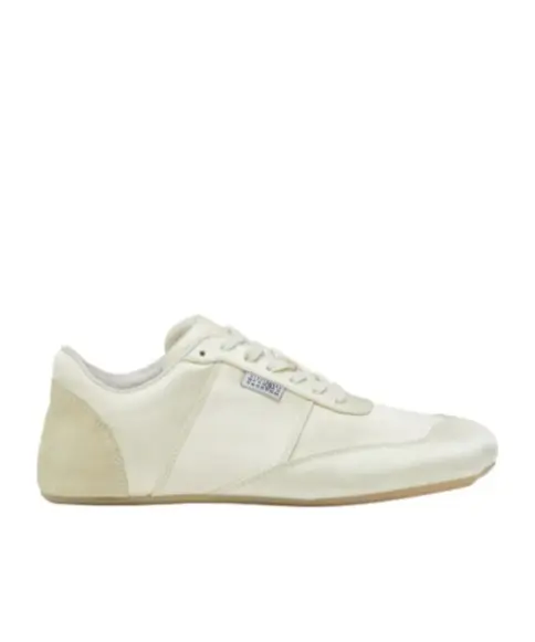 MAISON MARGIELA Logo Patch Lace-up Sneakers - Silver