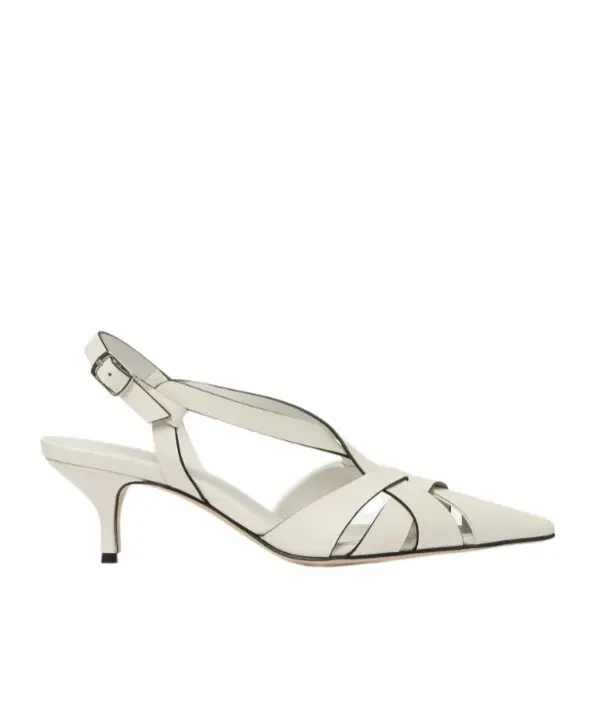 SCAROSSO Clio Slingback Pumps - Off White