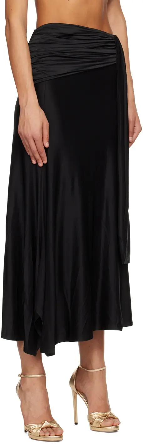 Rabanne Gathered Detailed Midi Skirt