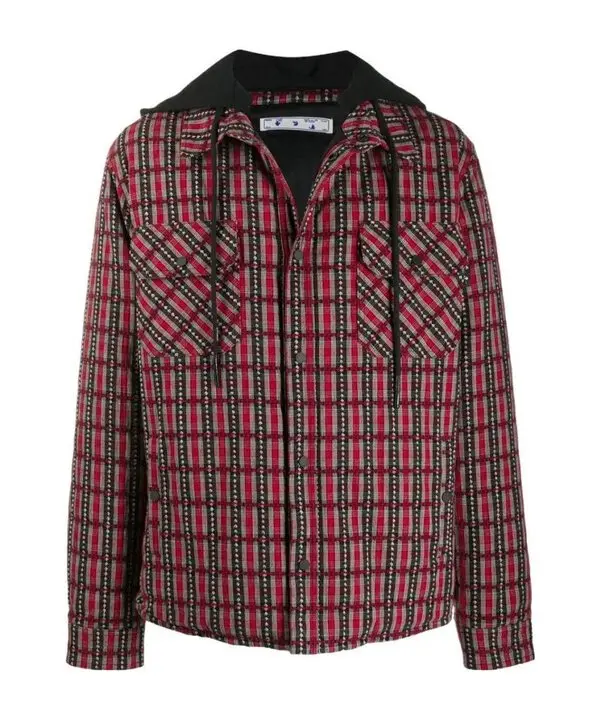 Off-White Checked Hooded Jacket