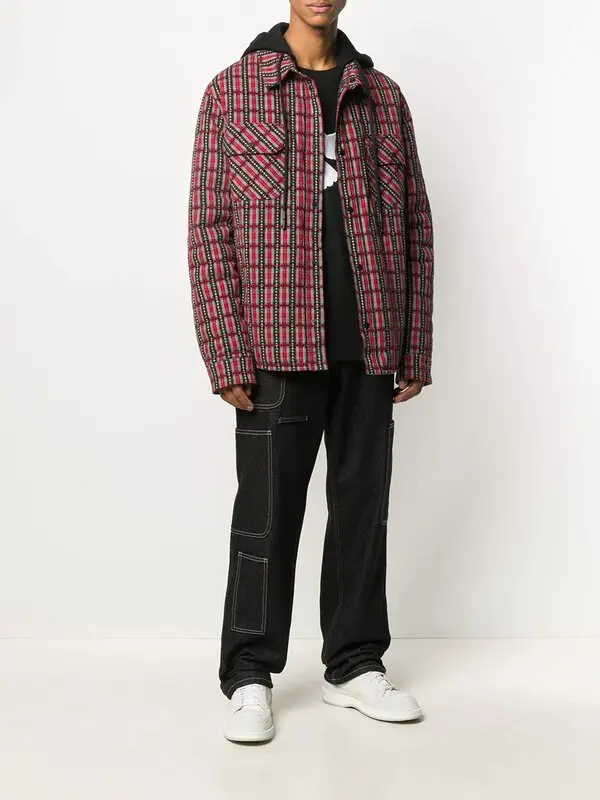 Off-White Checked Hooded Jacket