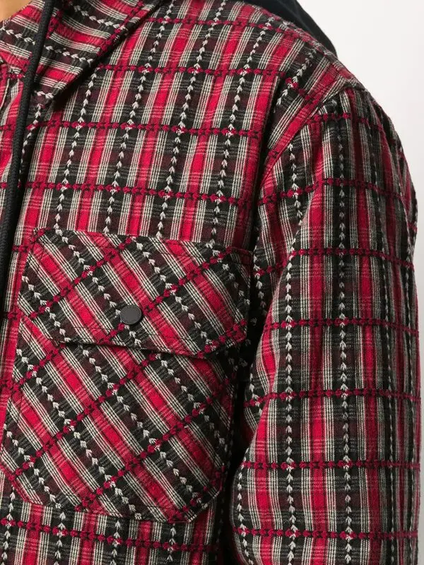 Off-White Checked Hooded Jacket