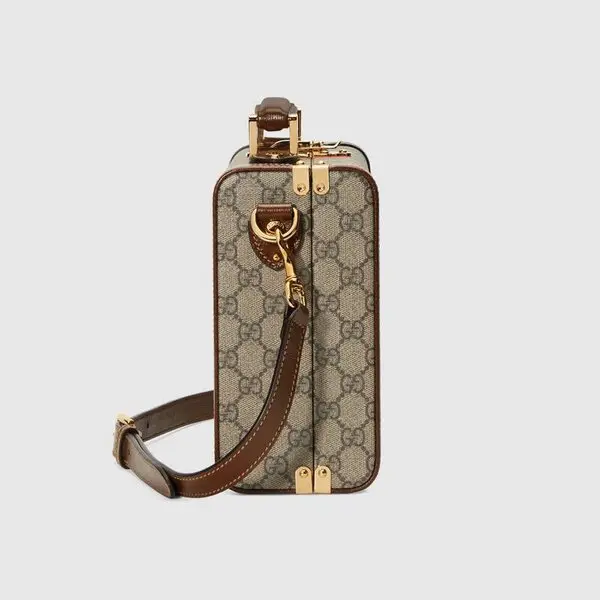 Gucci Monogrammed "fake/not" Print Shoulder Bag