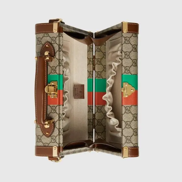 Gucci Monogrammed "fake/not" Print Shoulder Bag