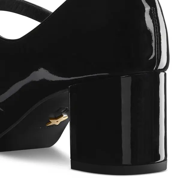 Dior Patent Calfskin Aime Mary Jane Pumps With Gold-finish Signature