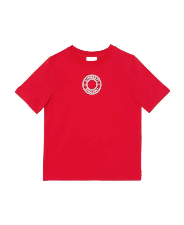 Burberry Logo Print Cotton T-shirt - Red