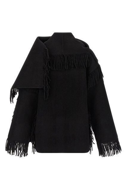 TOTEME Fringe High Neck Cape
