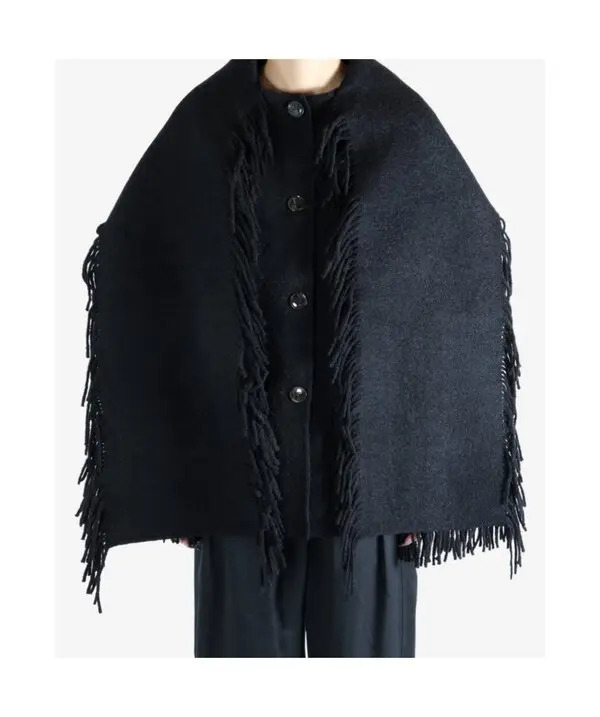 TOTEME Fringe High Neck Cape