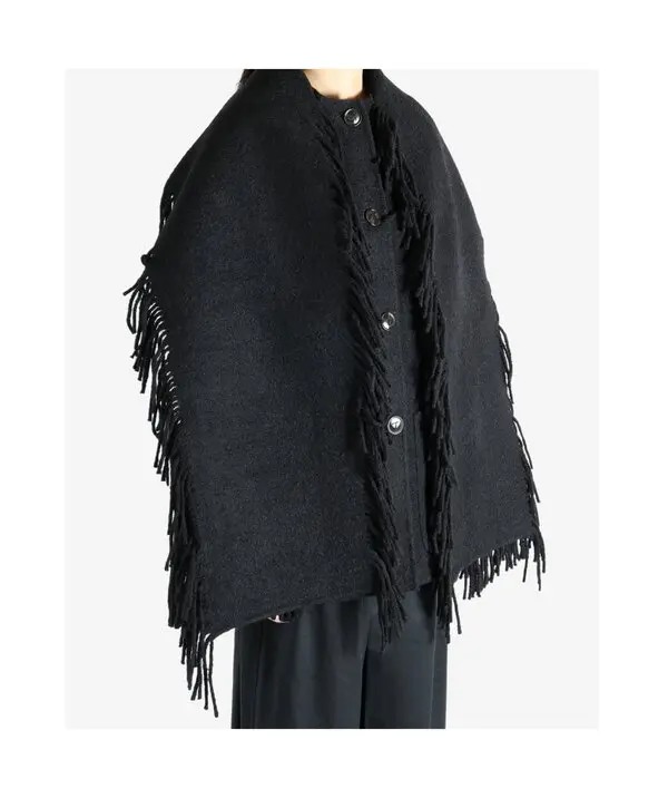 TOTEME Fringe High Neck Cape