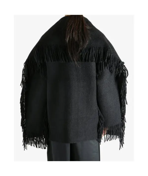 TOTEME Fringe High Neck Cape