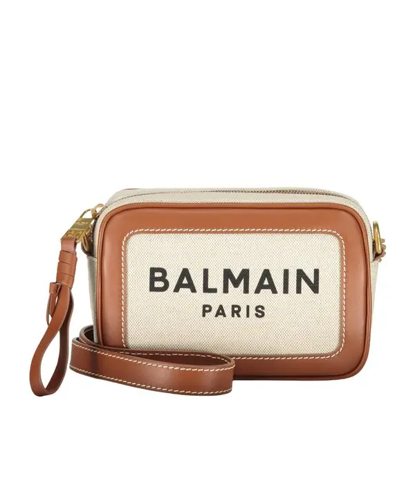 Balmain B-army 18 Zipped Camera Bag - Brown