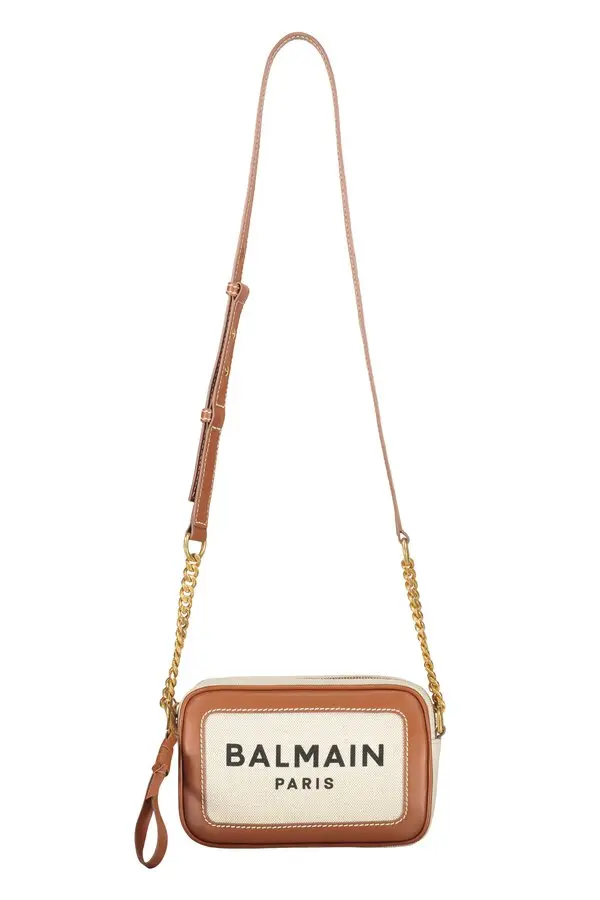 Balmain B-army 18 Zipped Camera Bag - Brown