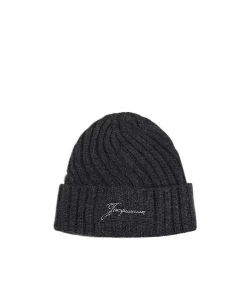 Jacquemus Logo Beanie - Grey