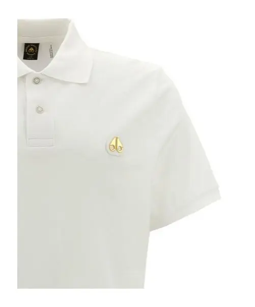 Moose Knuckles Logo Patch Straight Hem Polo Shirt