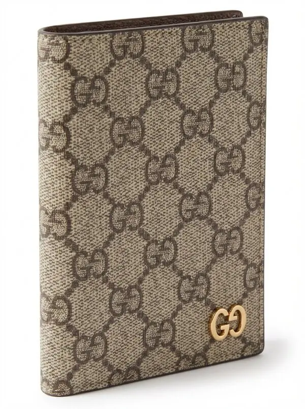 Gucci Gg Supreme Passport Case - Beige/ebony