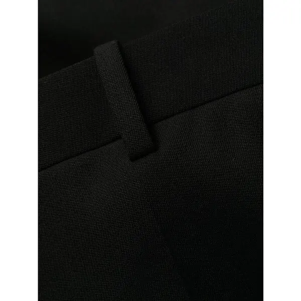 Saint Laurent Button Detailed Straight Leg Trousers - Black