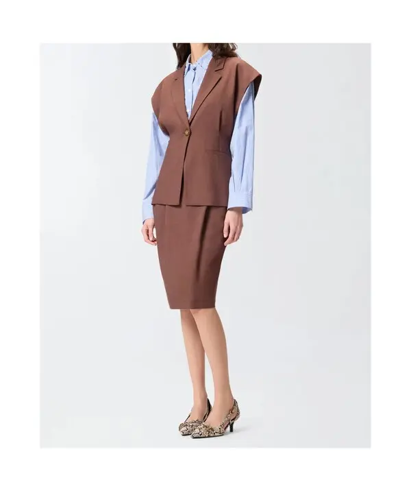 Pinko Single-breasted Sleeveless Blazer
