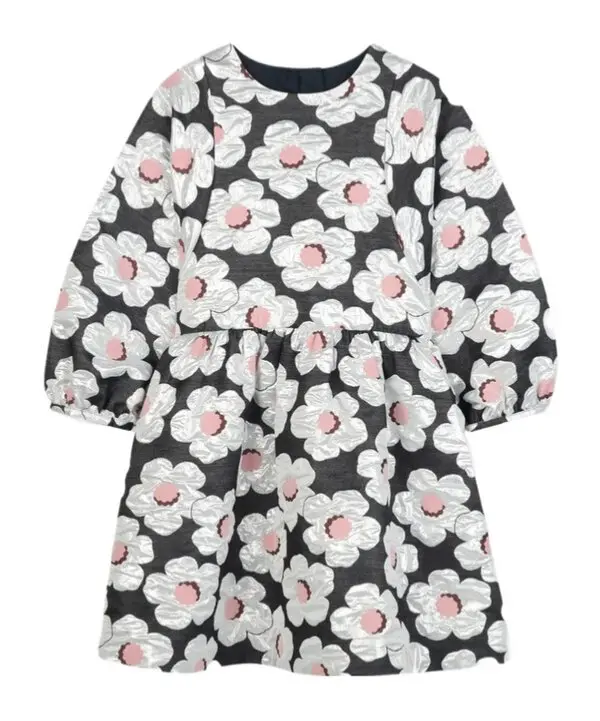 Kenzo Floral Print Long Sleeve Dress - White