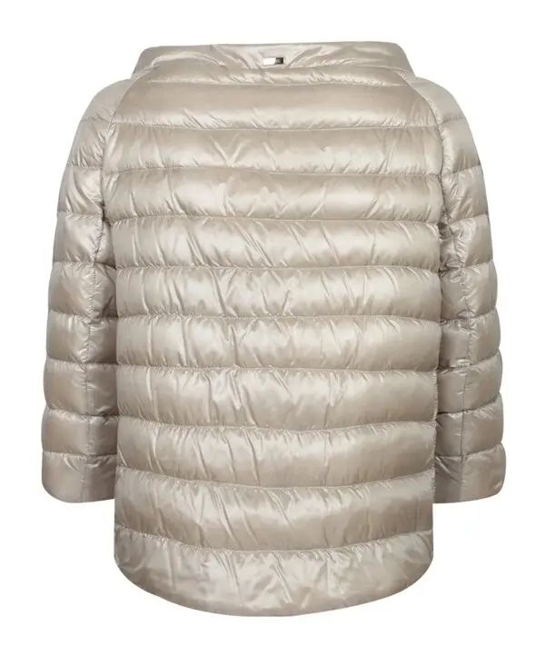 Herno Collarless Quilted Jacket - Nude