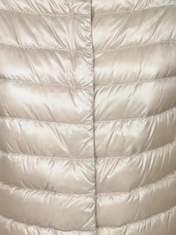 Herno Collarless Quilted Jacket - Nude