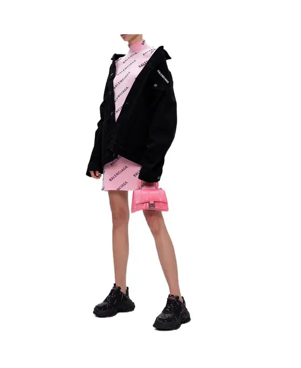 Balenciaga Triple S Sneakers With Full Logo Detailing - Black