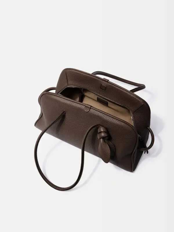 Jacquemus The Turismo Small Soft Bowling Bag - Dark Brown