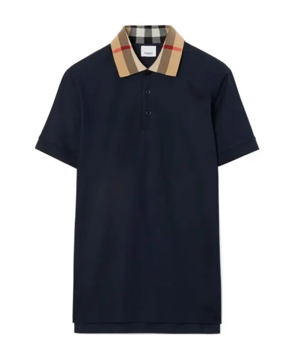 Burberry Short-sleeved Straight Hem Polo Shirt - Black