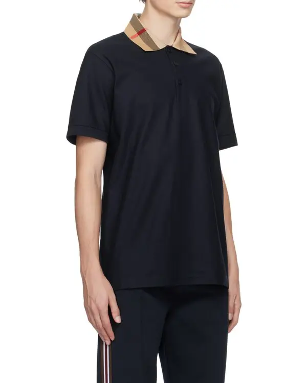 Burberry Short-sleeved Straight Hem Polo Shirt - Black