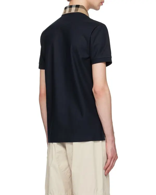 Burberry Short-sleeved Straight Hem Polo Shirt - Black