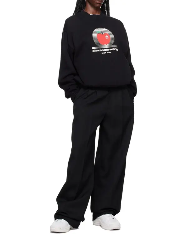 Alexander Wang Logo Printed Crewneck Jumper