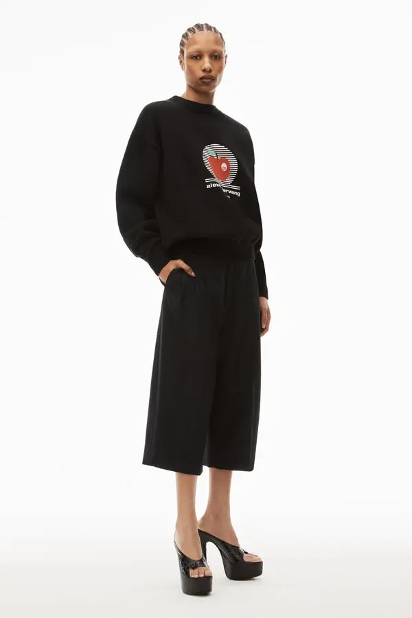 Alexander Wang Logo Printed Crewneck Jumper