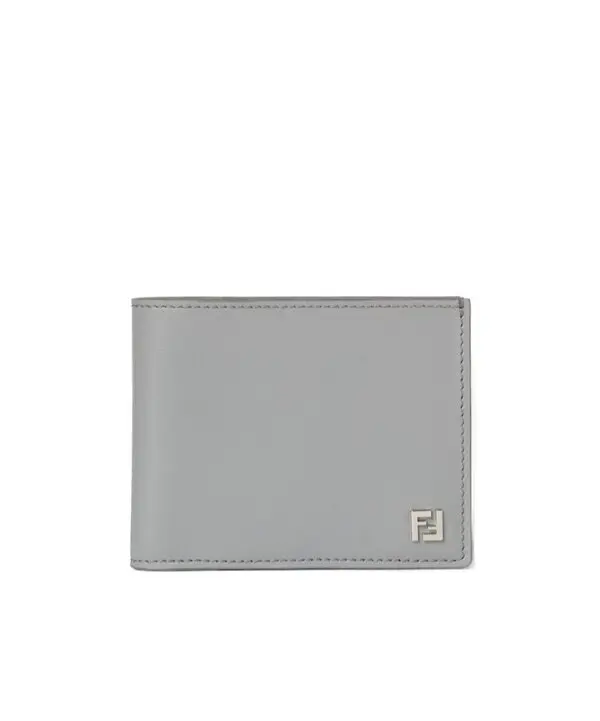 Fendi Squared Ff Bi-fold Wallet - Grey