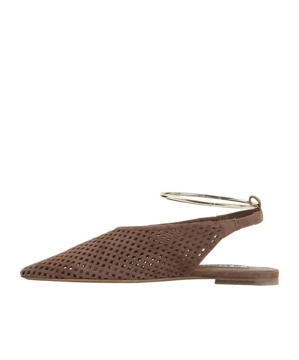 JIL SANDER Slingback Sandals With Gold Ring Detail
