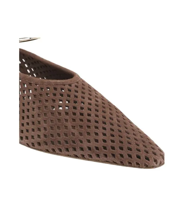 JIL SANDER Slingback Sandals With Gold Ring Detail