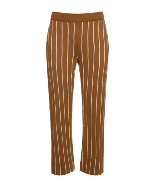 Zegna Striped Knitted Casual Pants - Brown