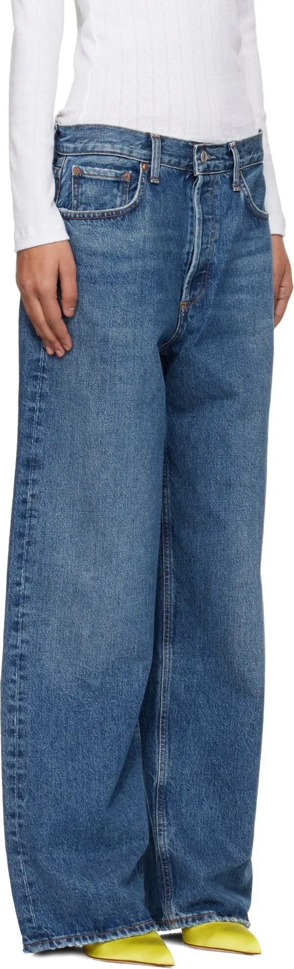 AGOLDE Low Slung Wide-leg Jeans - Blue
