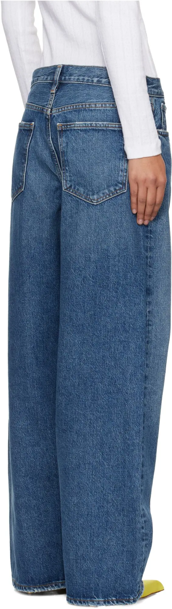 AGOLDE Low Slung Wide-leg Jeans - Blue