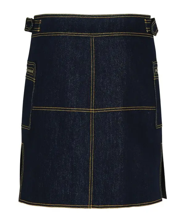 Etro Contrast-stitched Denim Mini Skirt - Black
