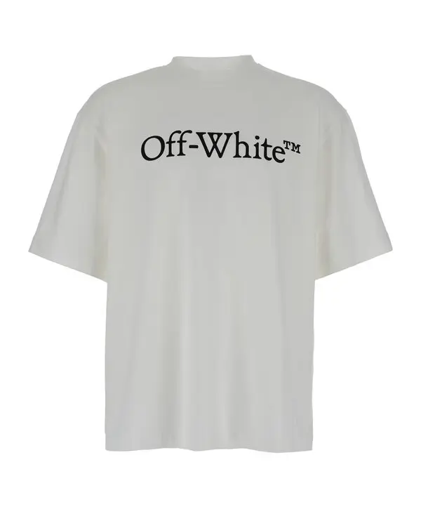 Off-White Logo Printed Crewneck T-shirt - Gray