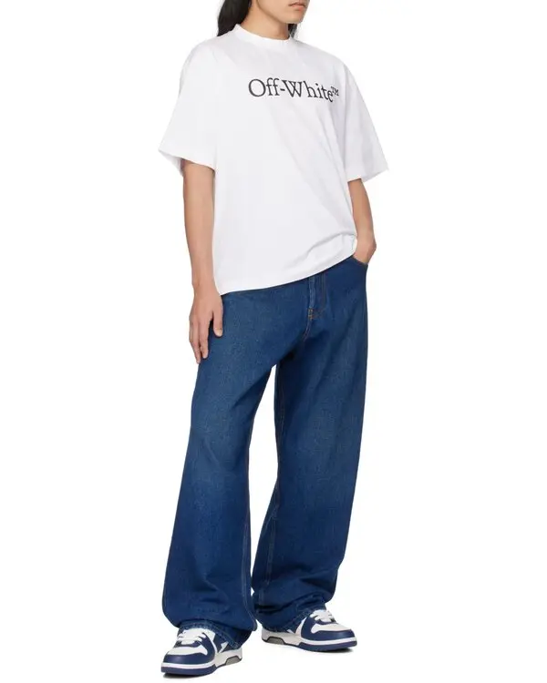 Off-White Logo Printed Crewneck T-shirt - Gray